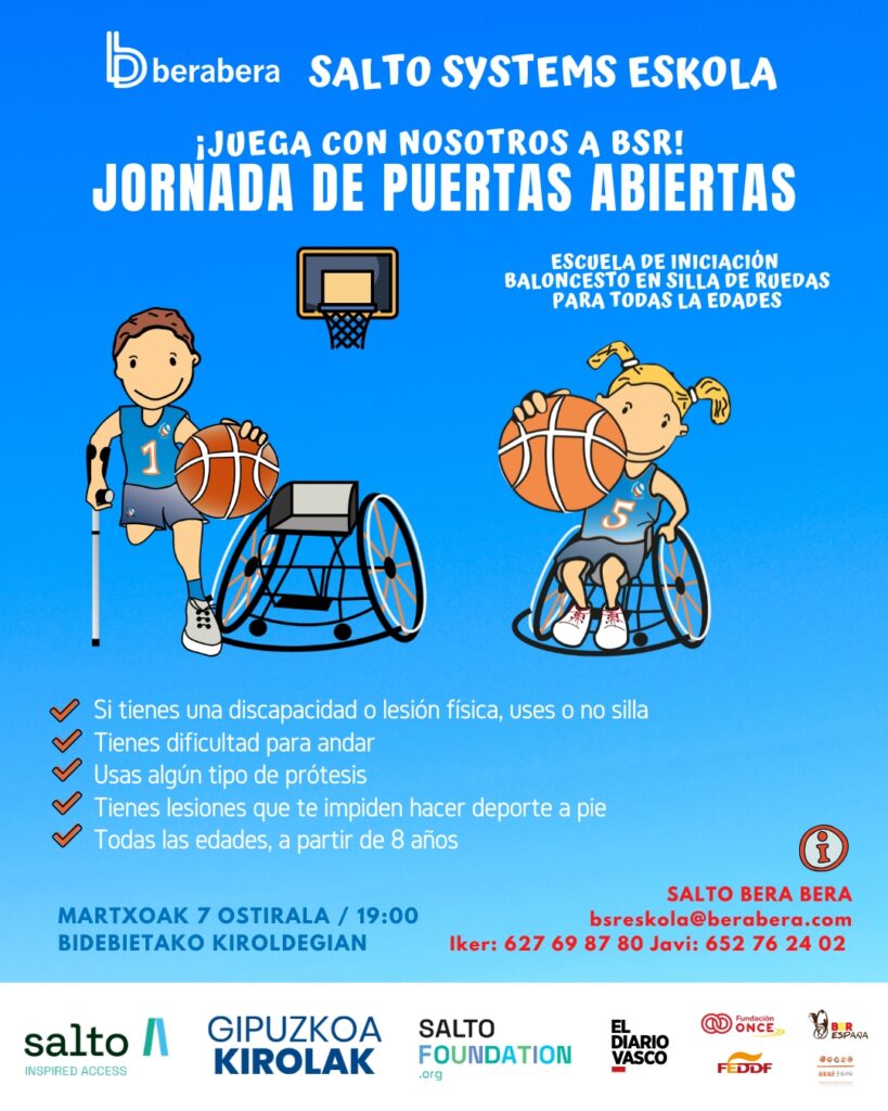 JORNADA PUERTAS ABIERTAS AL BALONCESTO EN SILLA DE RUEDAS - GKEF-FGDA